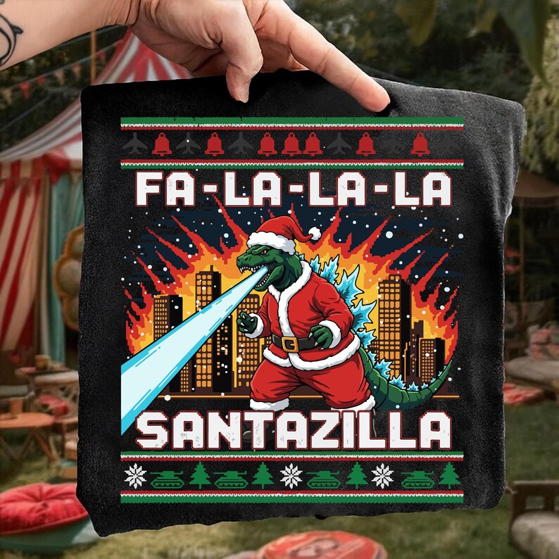 Kaiju Christmas Santazilla Png, Christmas Japanese Monster PNG ...