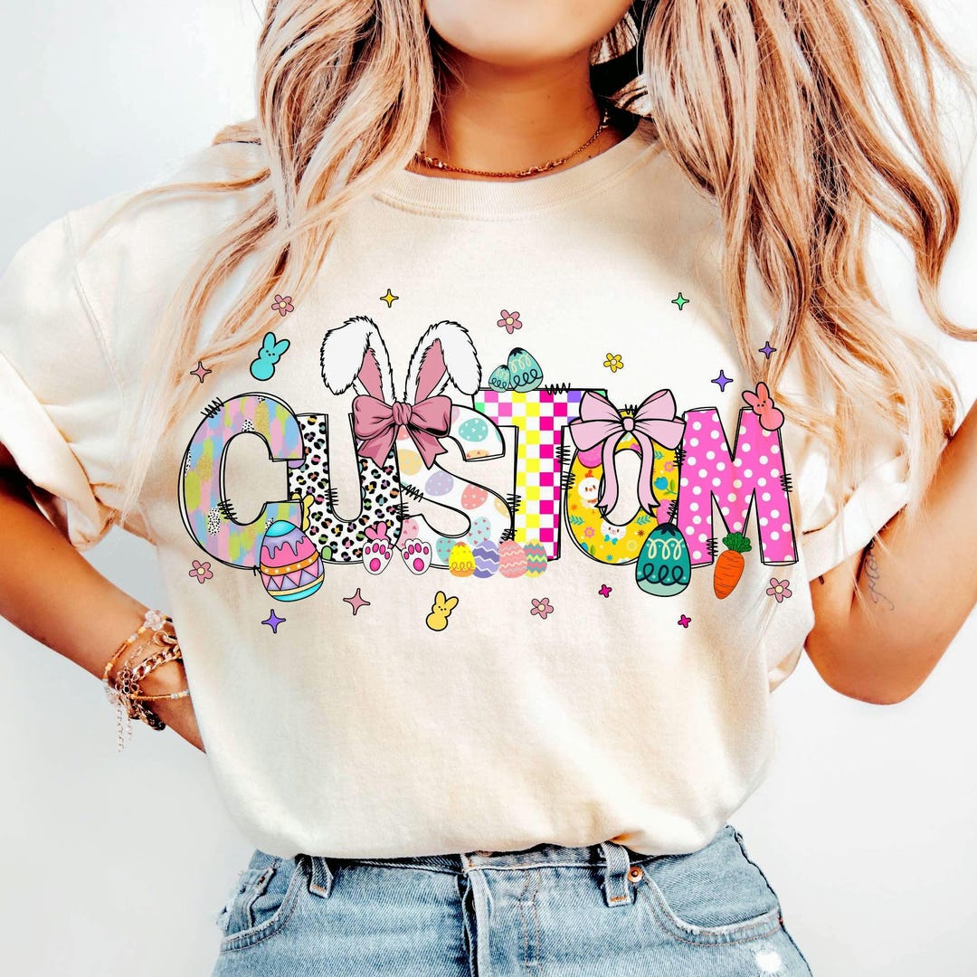 Custom Text Easter Png, Personalized Easter Names Png, Custom Easter ...