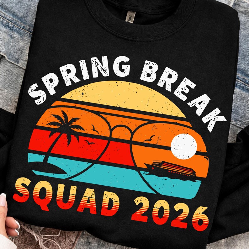 Spring Break 2026 PNG Bundle, Spring Break Squad, Funny Beach Vacation ...