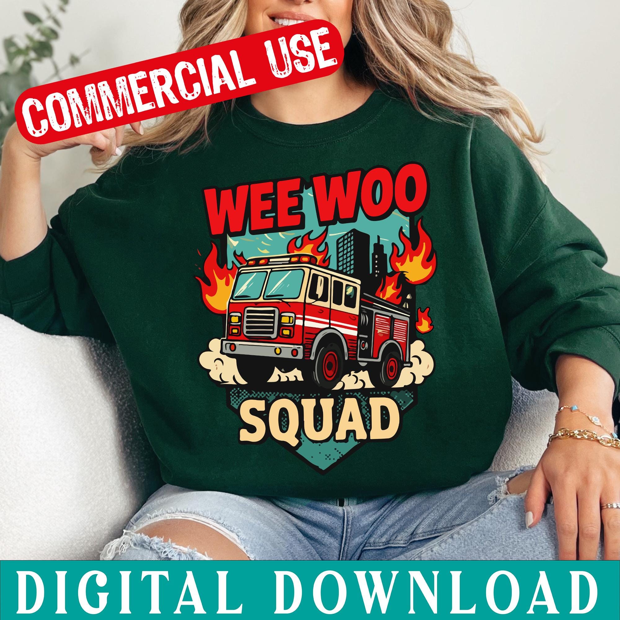 Wee Woo Squad Png, Funny Fire Truck Kids Png, Fire Department ...