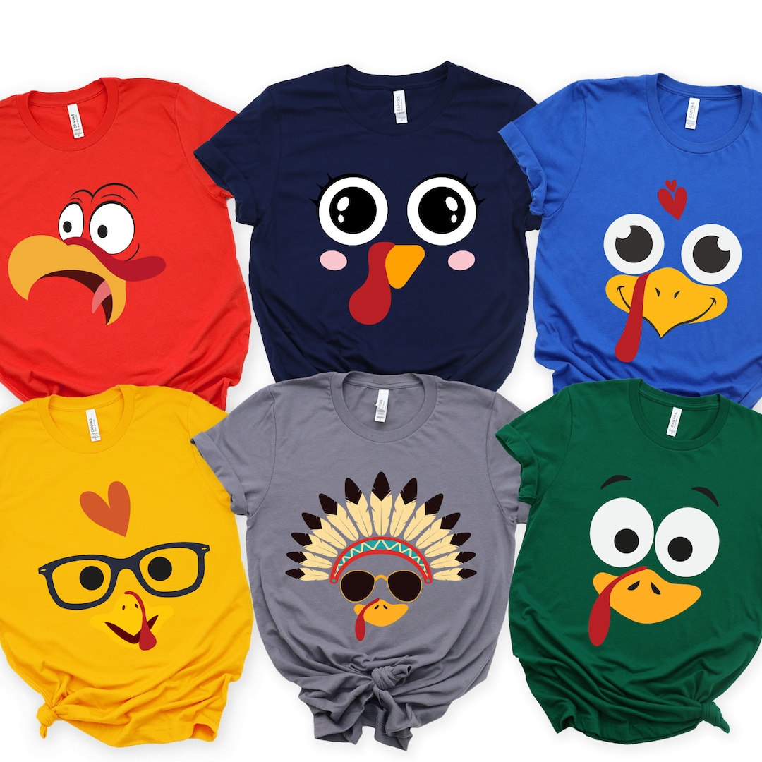 Cute Turkey Fall Thanksgiving Shirt, Thanksgiving T Shirt Womens ...