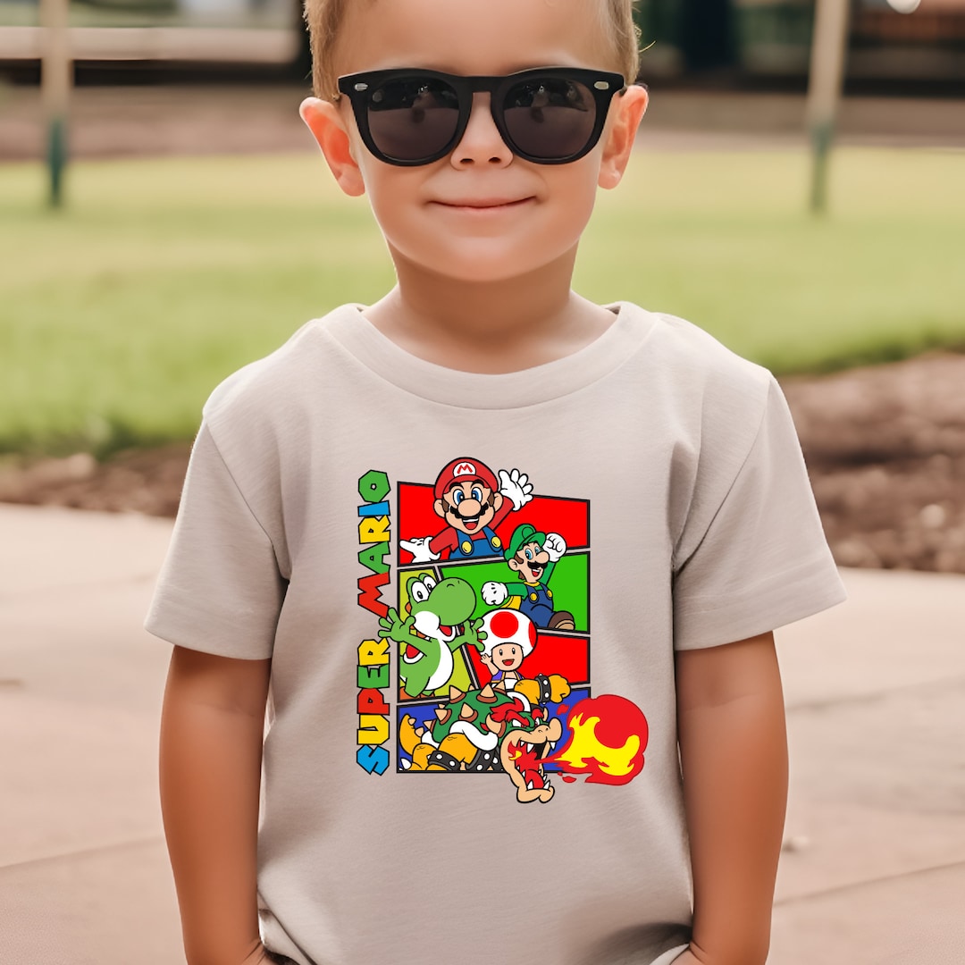 Super Mario T-shirt, Nintendo Super Mario T-shirt, Vintage Super Mario ...
