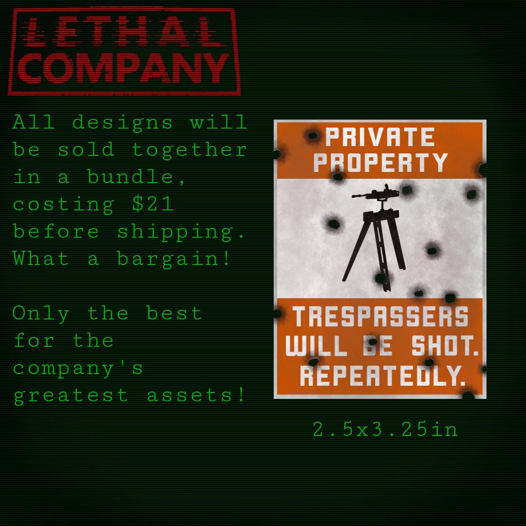 Lethal Company Workplace Safety Sticker Bundle - Etsy