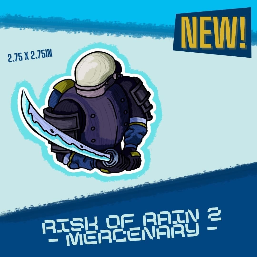 Mercenary Sticker Risk of Rain 2 - Etsy