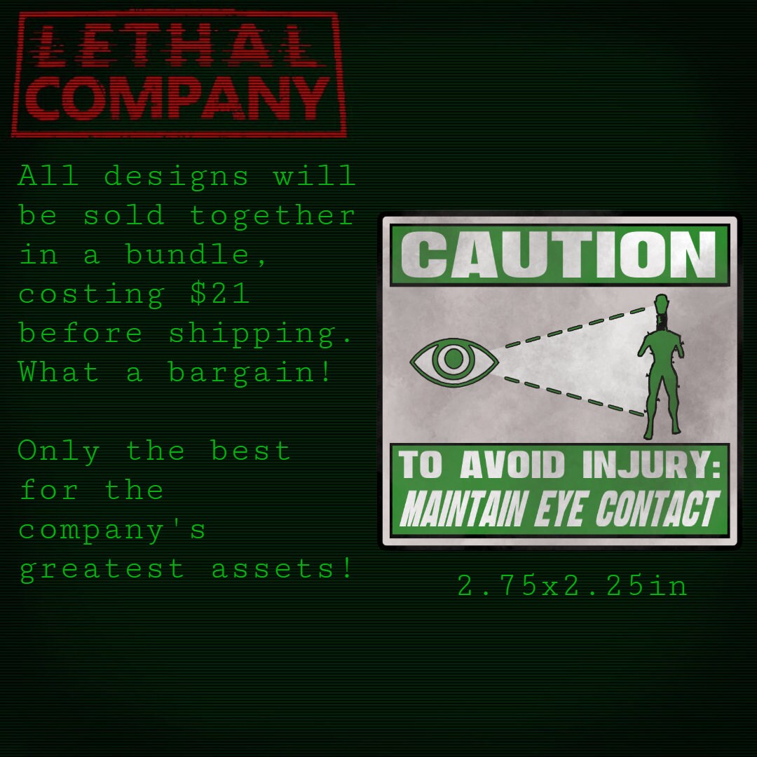 Lethal Company Workplace Safety Sticker Bundle - Etsy