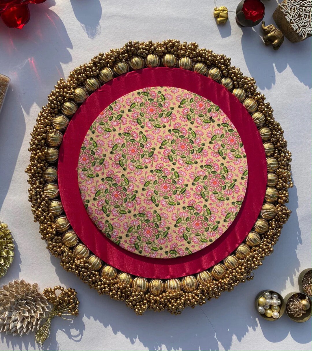 Basic Beaded Rangoli Platter - Etsy