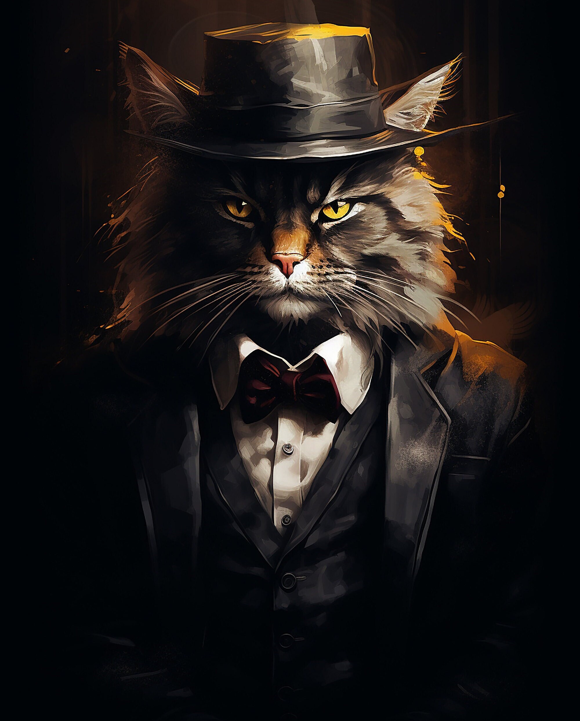 Cat Noir Mobster Gangster Inspired Digital Download - Etsy