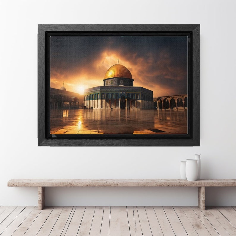 Dome of the Rock Sunset Al-aqsa Palestine Jerusalem Art Gallery Canvas ...