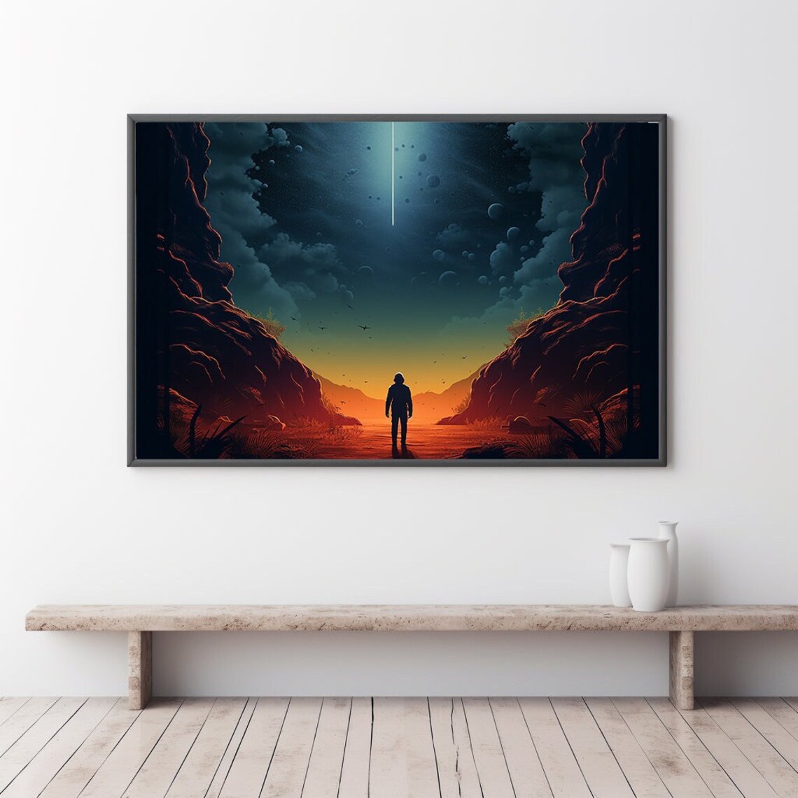Retro Starfield Vintage Style Art Space Exploration Premium Matte ...