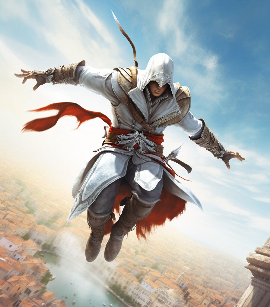 Ezio Parkour Jump Assassin's Creed digital Art - Etsy