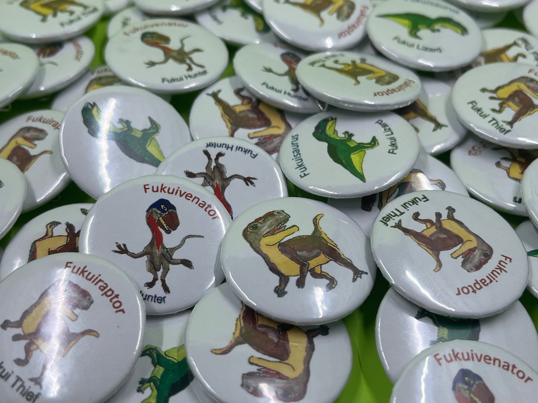 Dinosaurs of Japan Pinback Buttons/magnets Fukuiraptor, Fukuisaurus ...