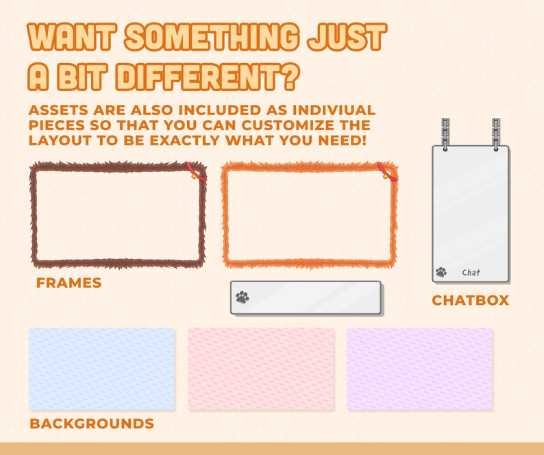 Fluffy Furry Animal Twitch Overlays - 10 Full Overlay Options With ...