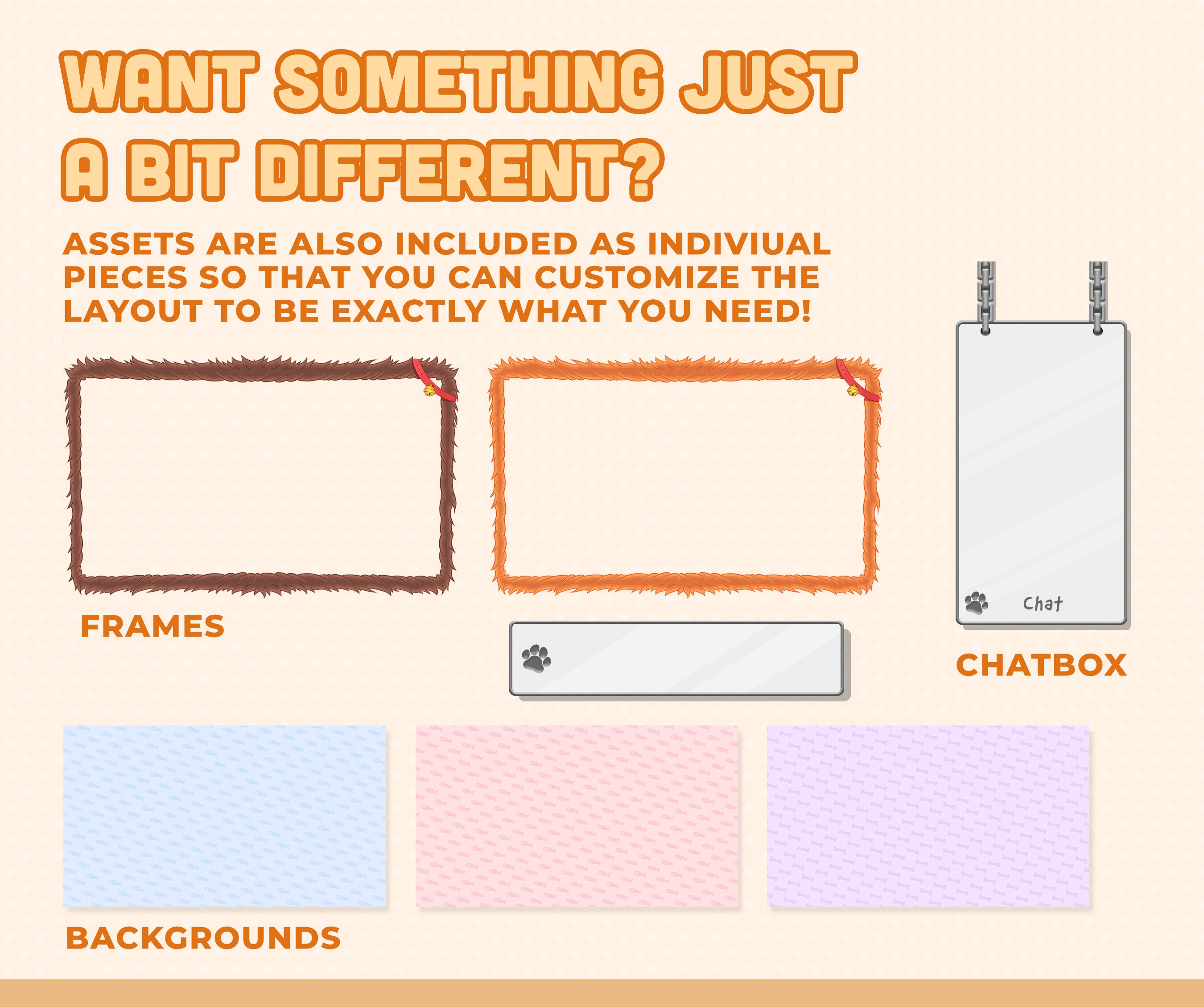 Fluffy Furry Animal Twitch Overlays - 10 Full Overlay Options With ...