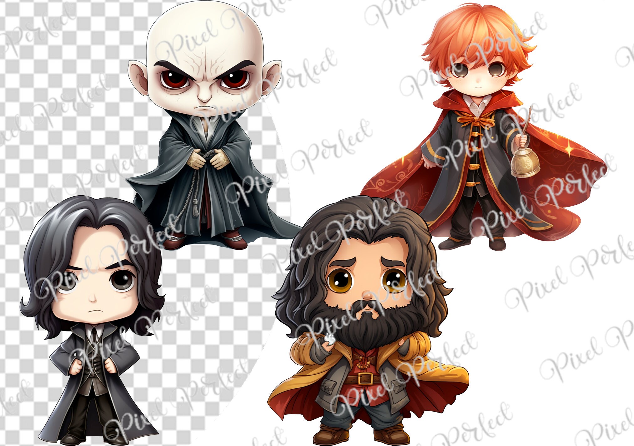 10 Wizard Bundle Transparent PNG Background Digital Download - Etsy