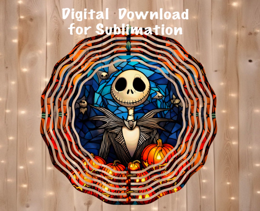 Halloween Jack Skellington PNG Sublimation Wind Spinner Digital ...