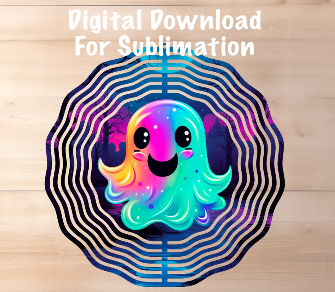 Halloween Ghost PNG Sublimation Wind Spinner Digital Download, Cute ...