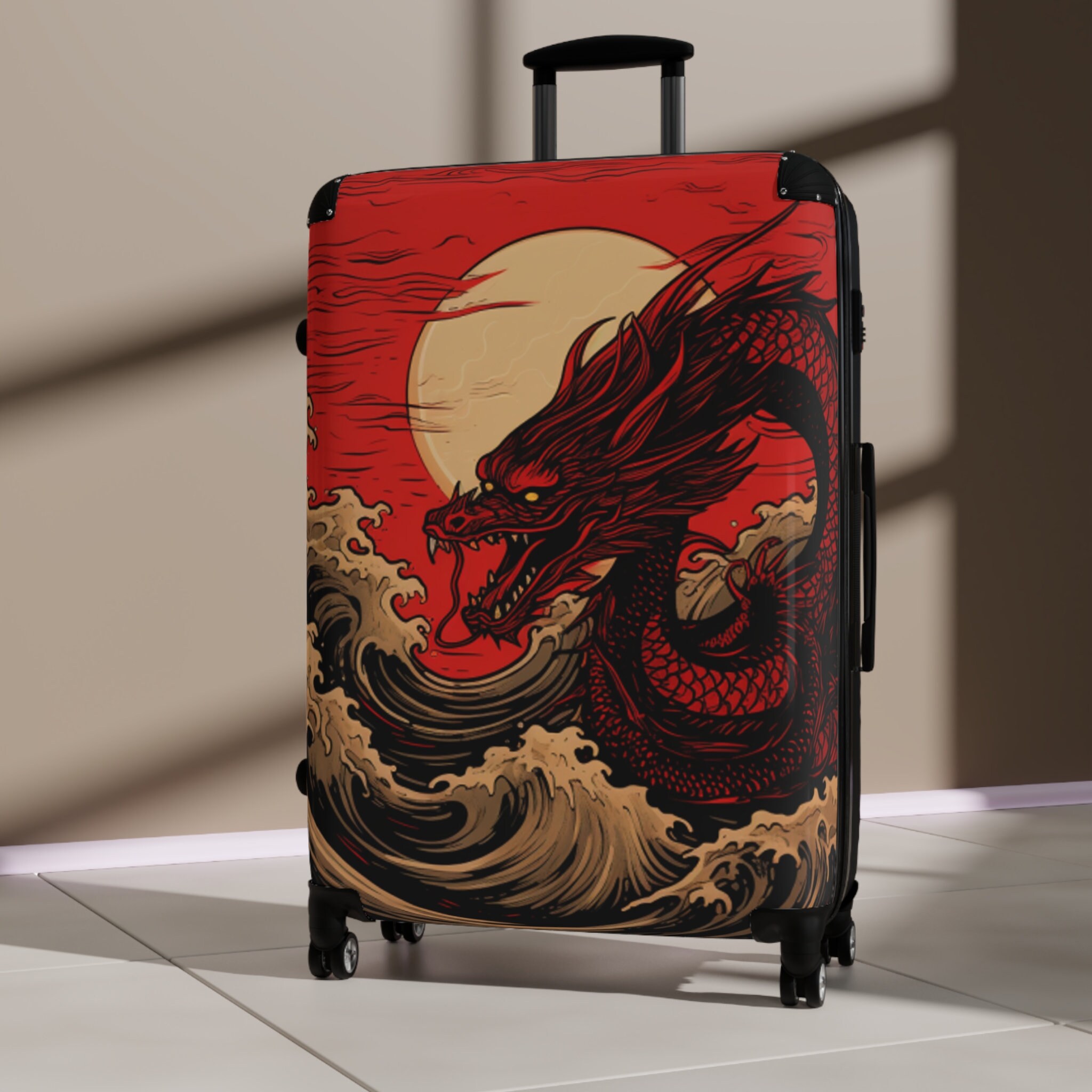 Red Dragon Suitcase Designed & Sold By Cherye