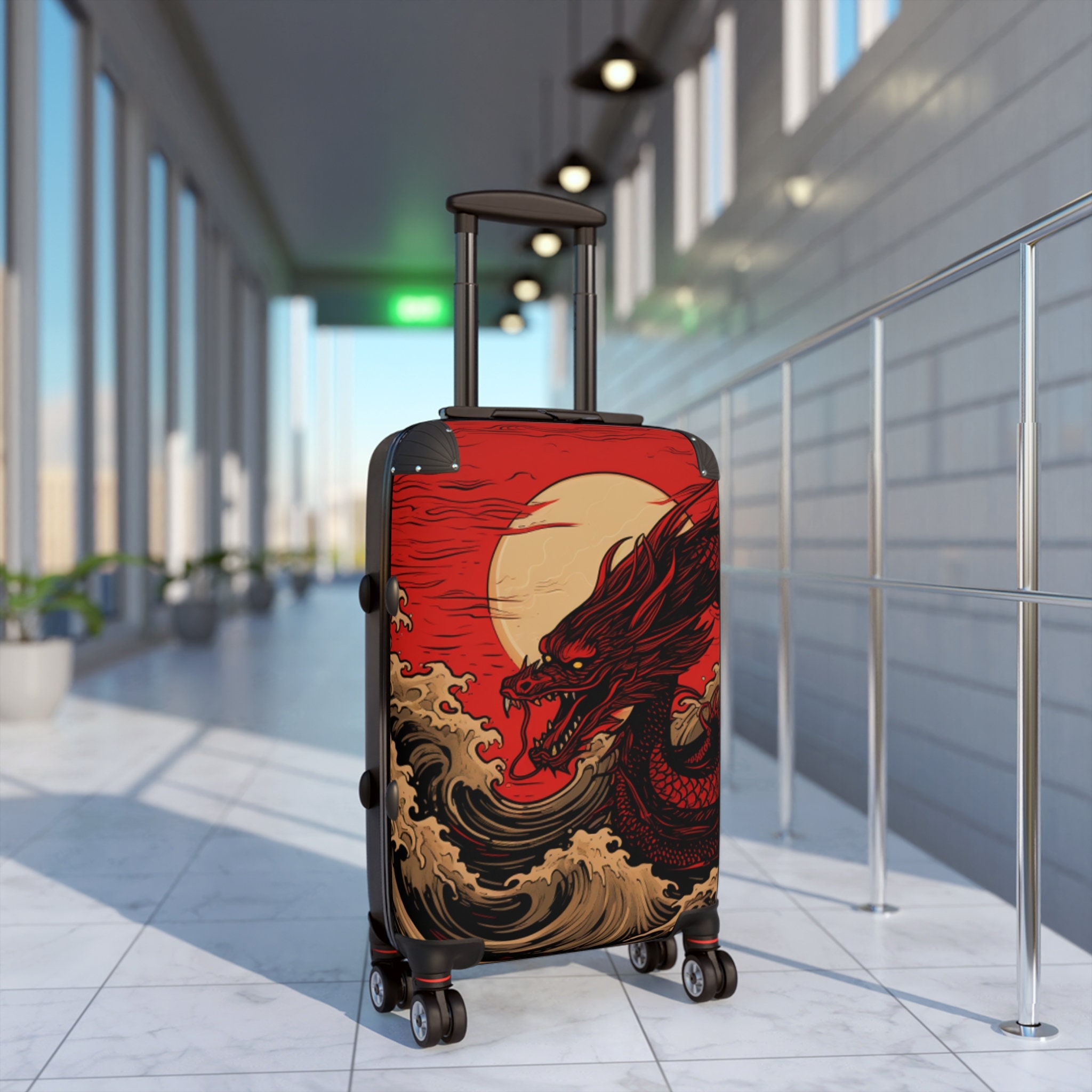 Red Dragon Suitcase Designed & Sold By Cherye