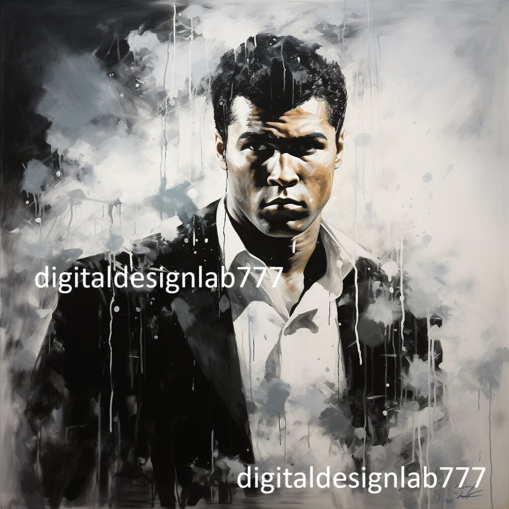 Muhammad Ali: Iconic Boxer and Activist Powerful Wall Portrait Print ...