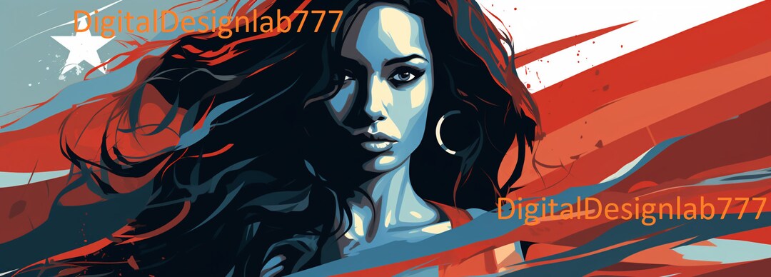 Neo-pop Illustration: Puerto Rico Flag With Jagged Edges in Havencore ...