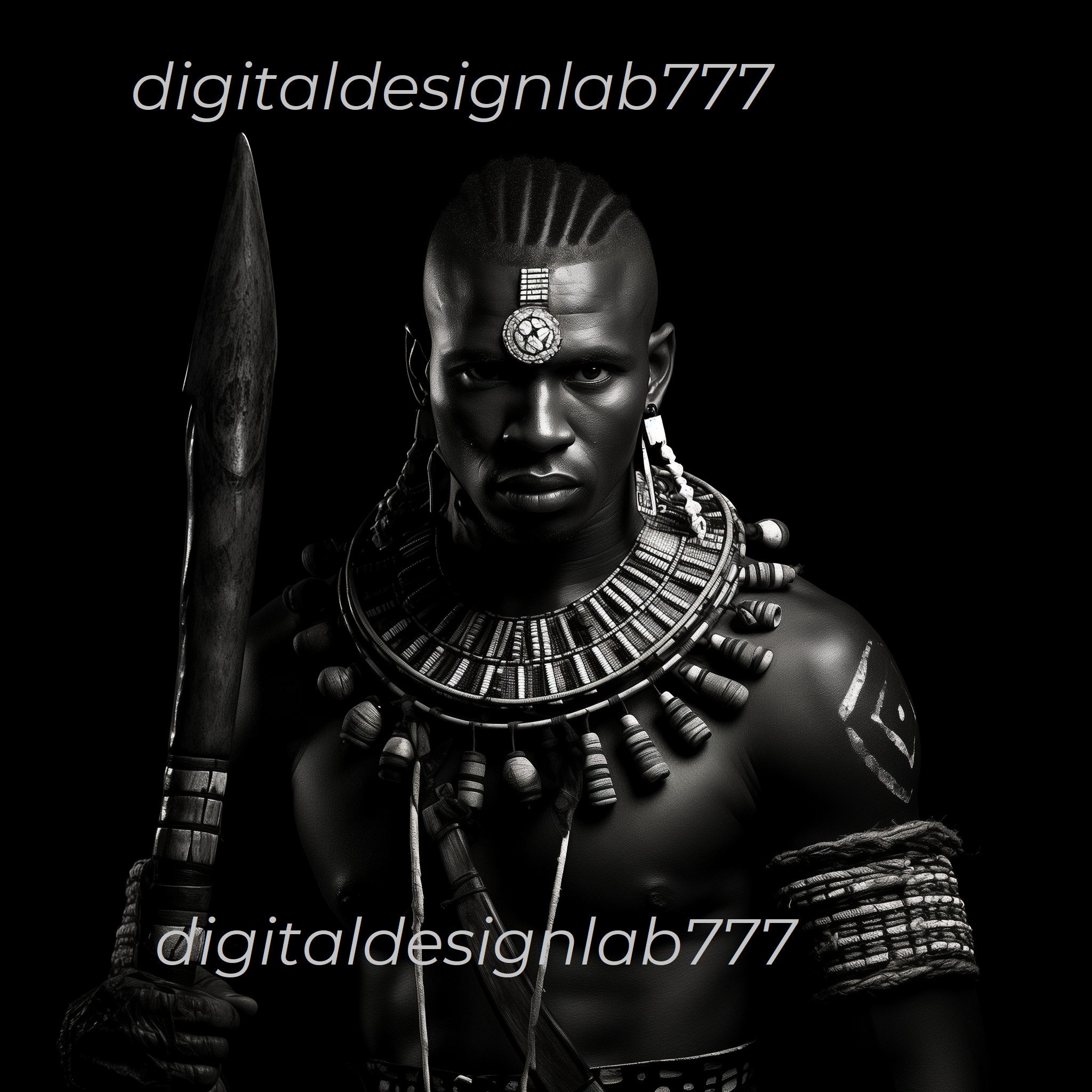 Black Warrior Art, African & Black/white Photography Digital Prints - Transform Your Space With ...