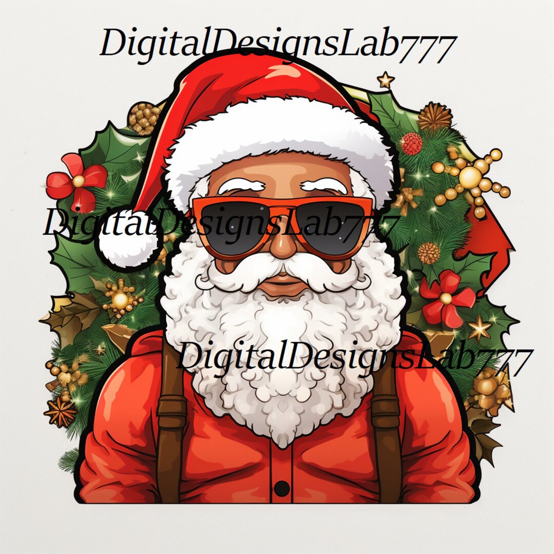 Christmas Afro Santa Png Sublimation Design, Love Santa, Christmas ...