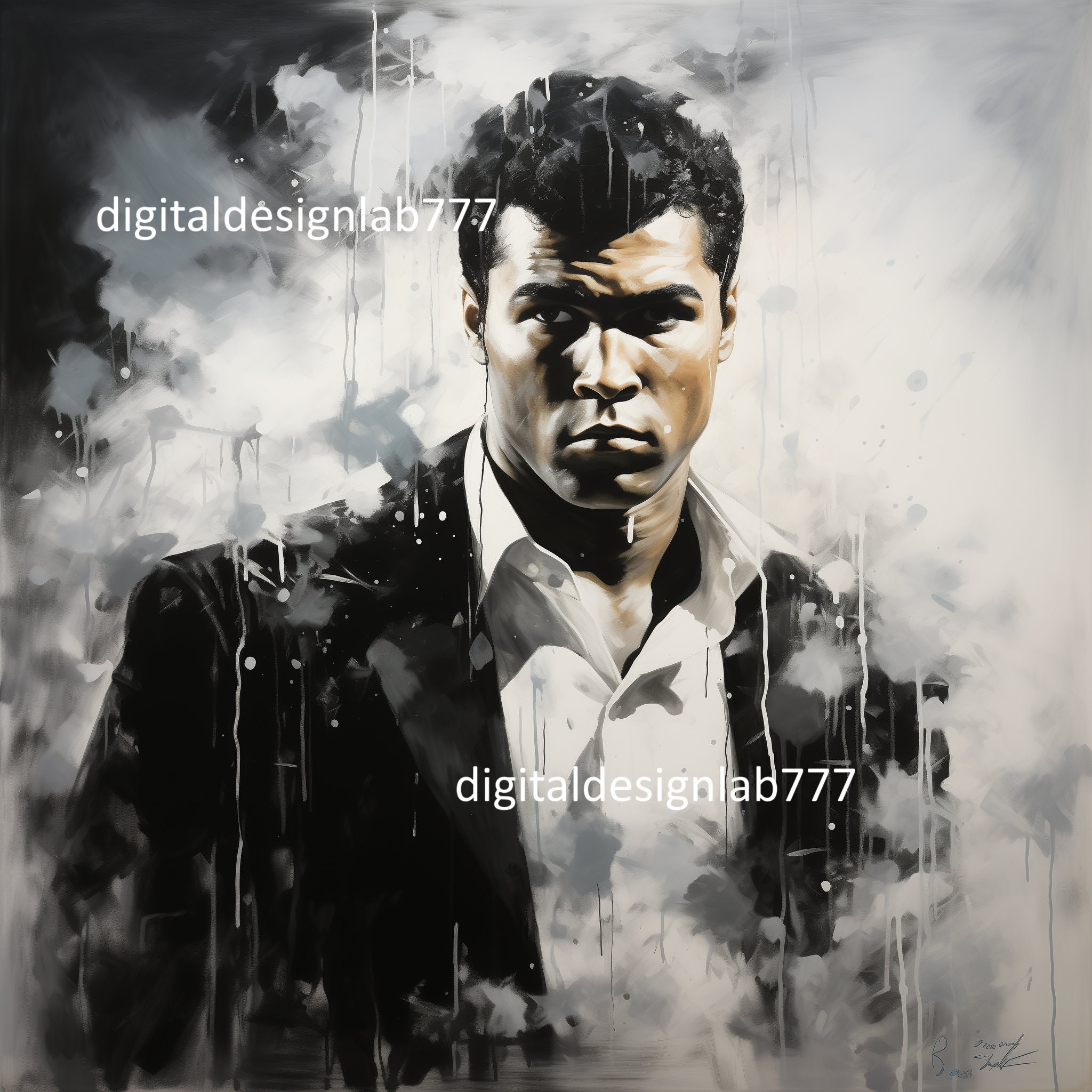 Muhammad Ali: Iconic Boxer and Activist Powerful Wall Portrait Print ...