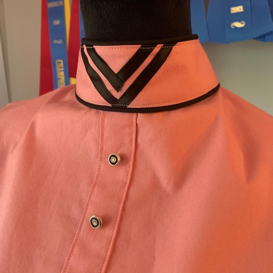 Hunt Seat Dickie or Ratcatcher for Horse Shows Salmon Pink and Black - Etsy
