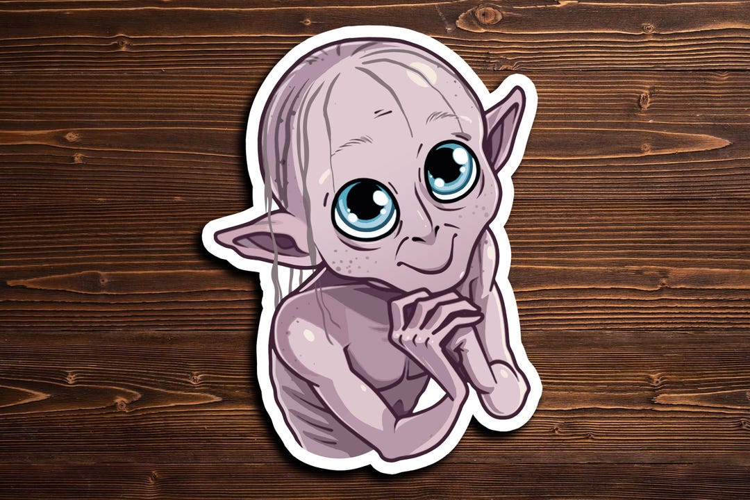Cute Smeagol Cartoon Lord of the Rings Sticker - Etsy