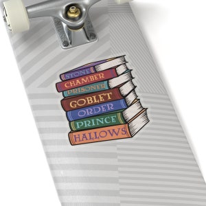 Harry Potter Book Stack Minimal Multicolor Sticker - Etsy