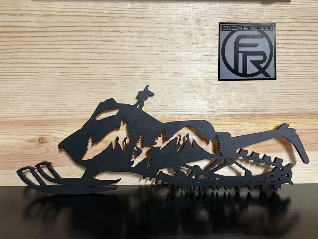 Laser Cut Wood Snowmobile Home or Cabin Decor for Walls Windows Desk ...