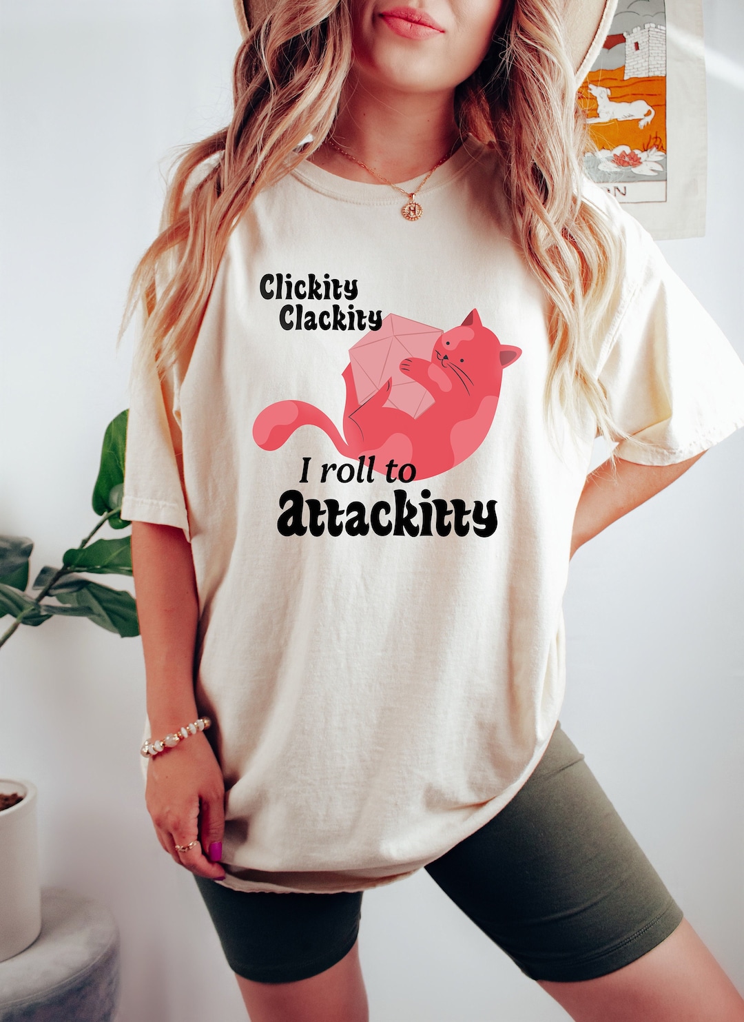 Clickity Clackity I Roll to Attackitty Tshirt, Kitty Shirt, Cat Mom ...