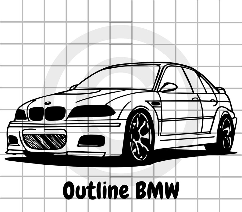 Complete Set of Outline Bundle of BMW Sport Cars 30 Premium - Etsy