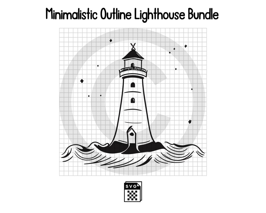 100 Lighthouse SVG, Lighthouse Silhouette SVG, Ocean SVG, Sea Svg ...