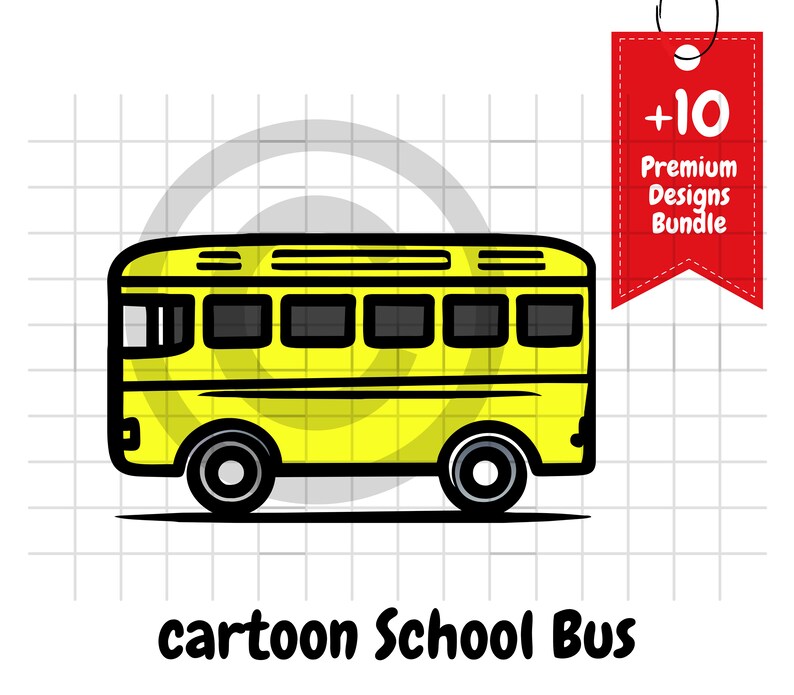 Complete Set of Cartoon School Bus 10 Premium Clip Arts Bundle Victor ...