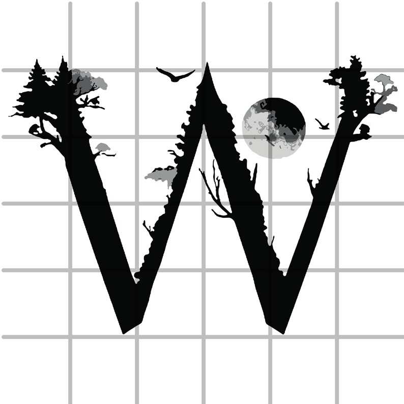 Nature Alphabet Vector Clipart Svg, Png, Dxf, Eps, Pdf Printable ...