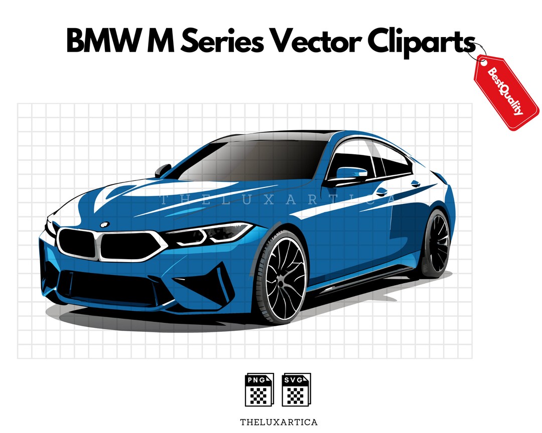 Vector Illustrations the BMW M Series Face-lifted Vector Clipart SVG ...