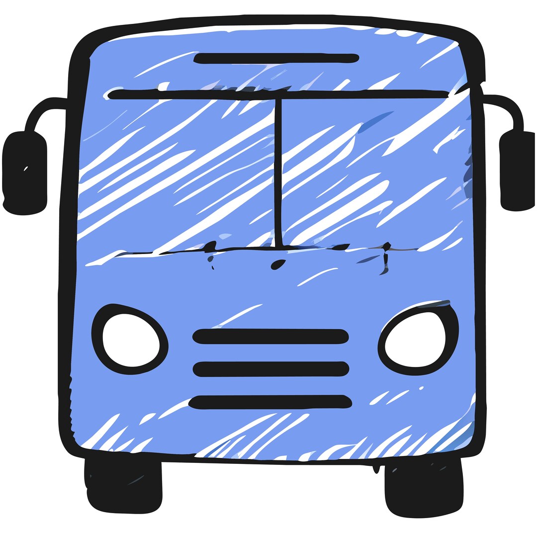 Victor Clipart Doodle Bus Art Transparent Background - Etsy