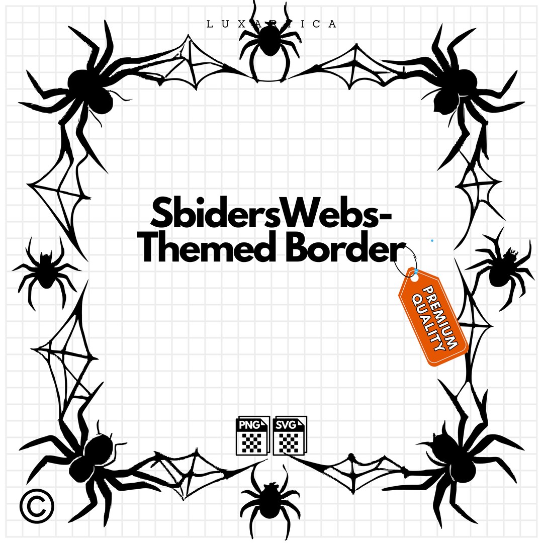 Spiders Borders Bundle Halloween Border Svg, Halloween Frame Svg ...