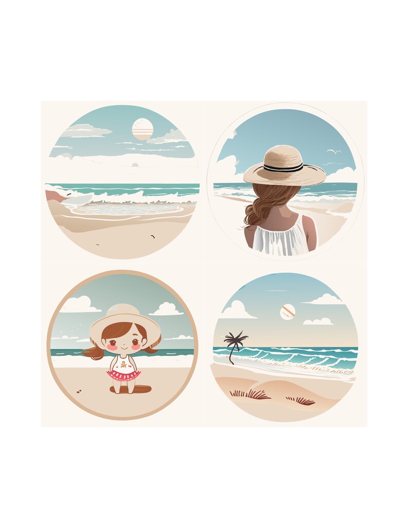 10 Beach SVG Bundle, SUMMER SVG, imágenes prediseñadas de playa ...