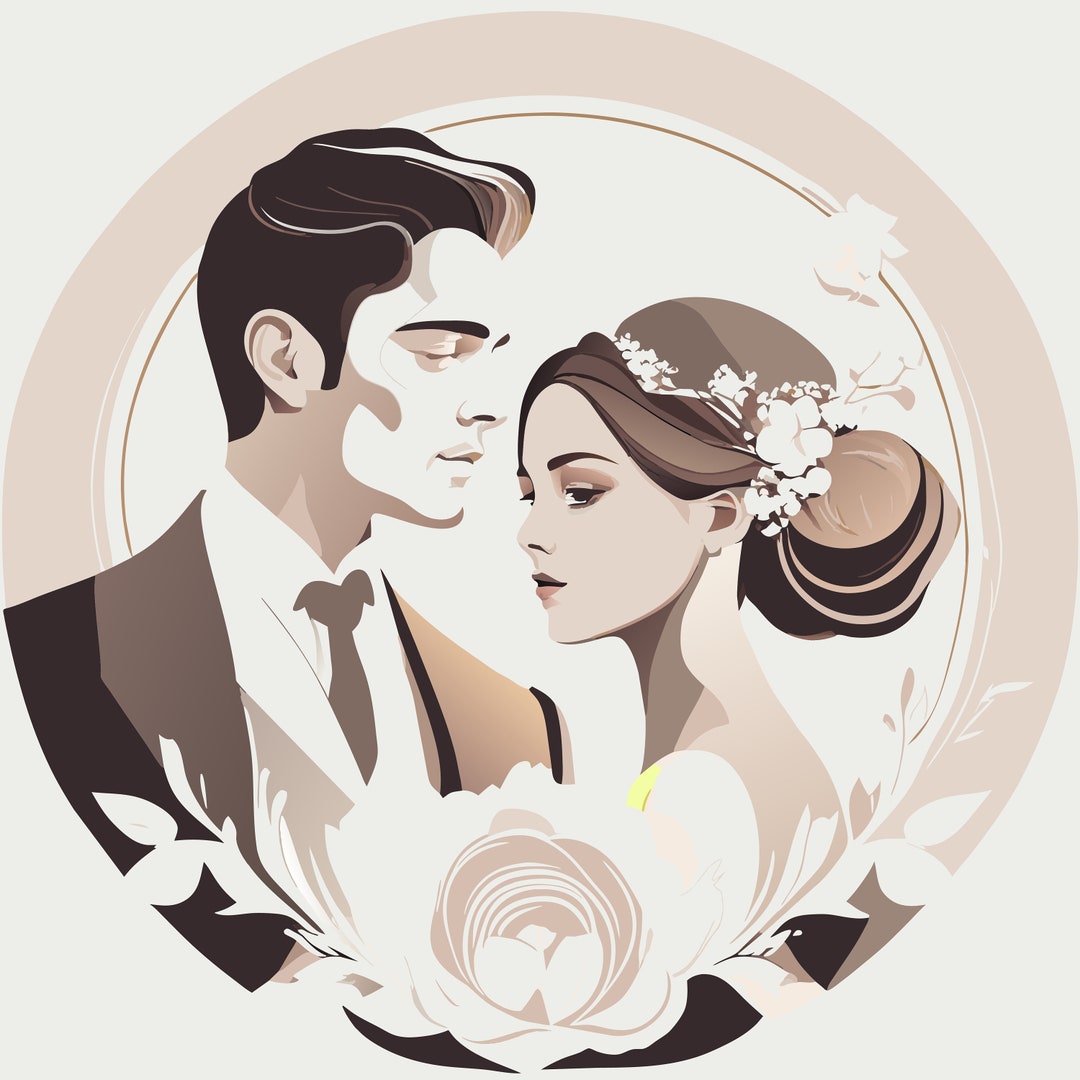 2 Wedding Silhouette SVG Bundle Bride Svg Groom Bridal - Etsy