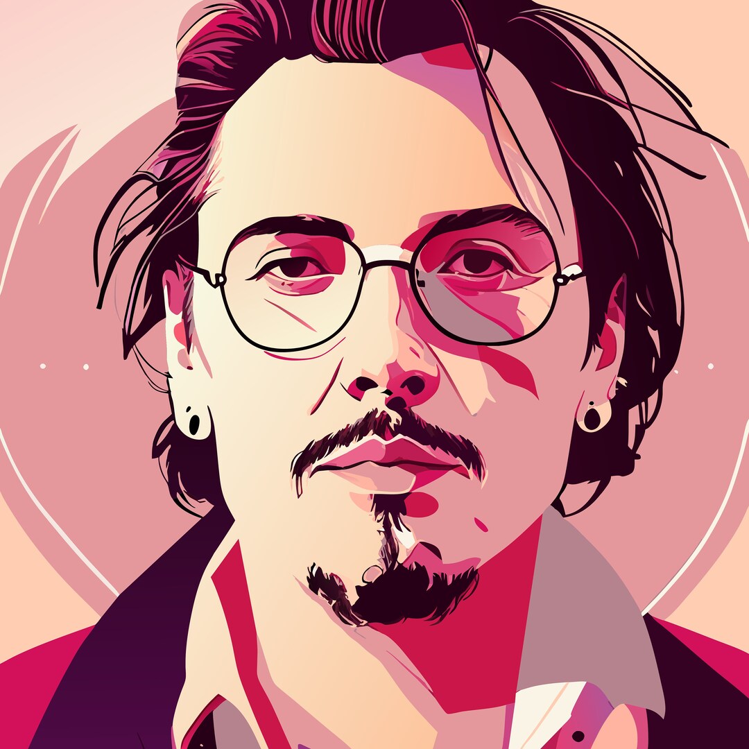 Johnny Depp Printable SVG PNG JPG: Vintage Victor Clipart for - Etsy