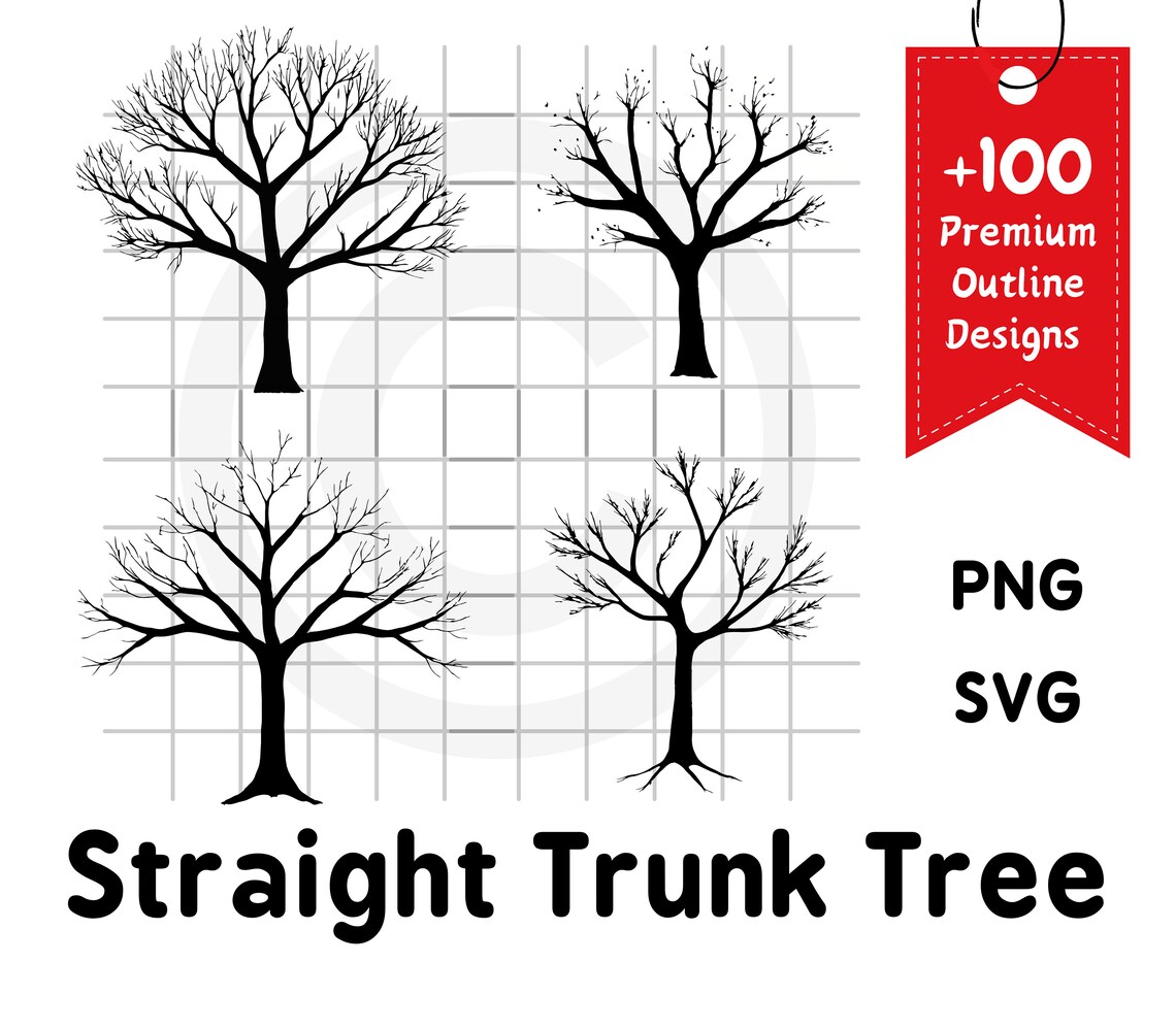 100 TREE SILHOUETTE SVG Bundle, Tree Cut Files for Cricut, Forest Svg ...