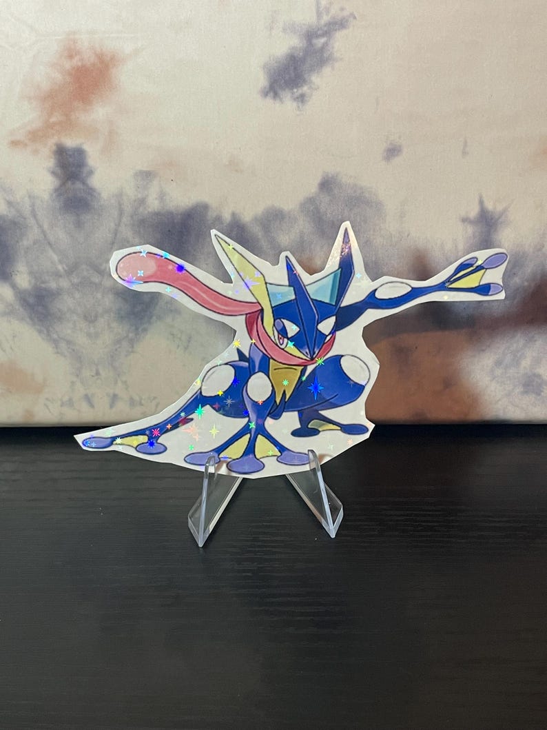 Pokemon Laminated Greninja Sticker - Etsy