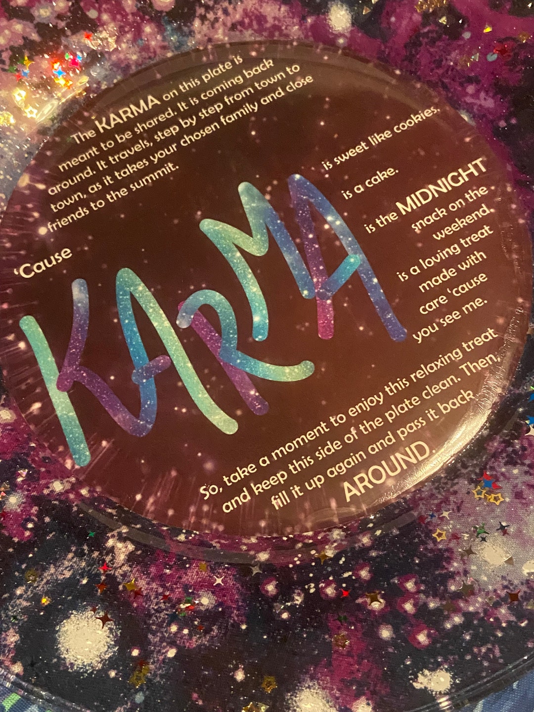 Glass KARMA Giving Plate - Etsy