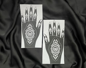Henna Stencil: X2 Hands (mixed Design) - Etsy