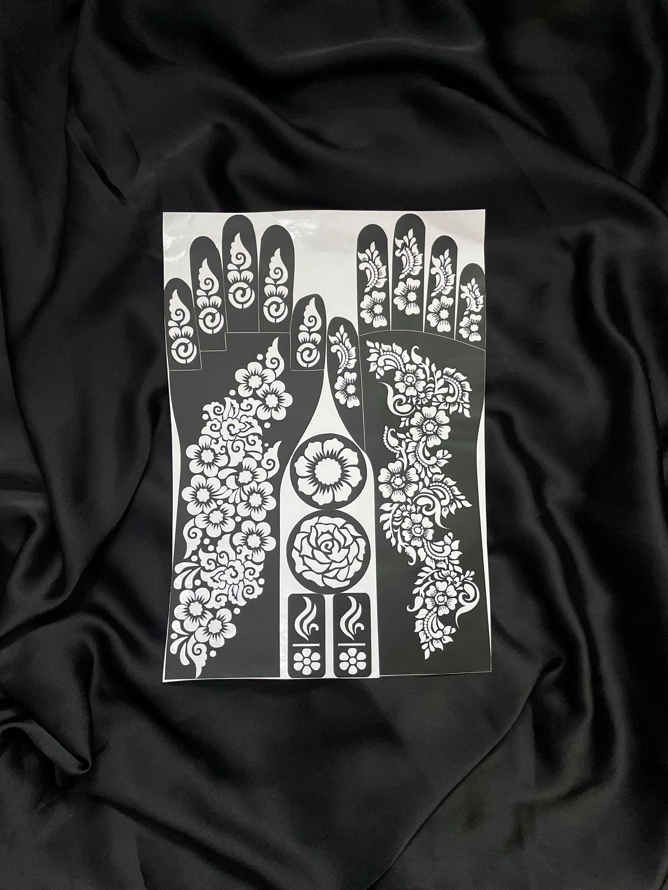 Henna Stencil: X2 Hands (mixed Design) - Etsy
