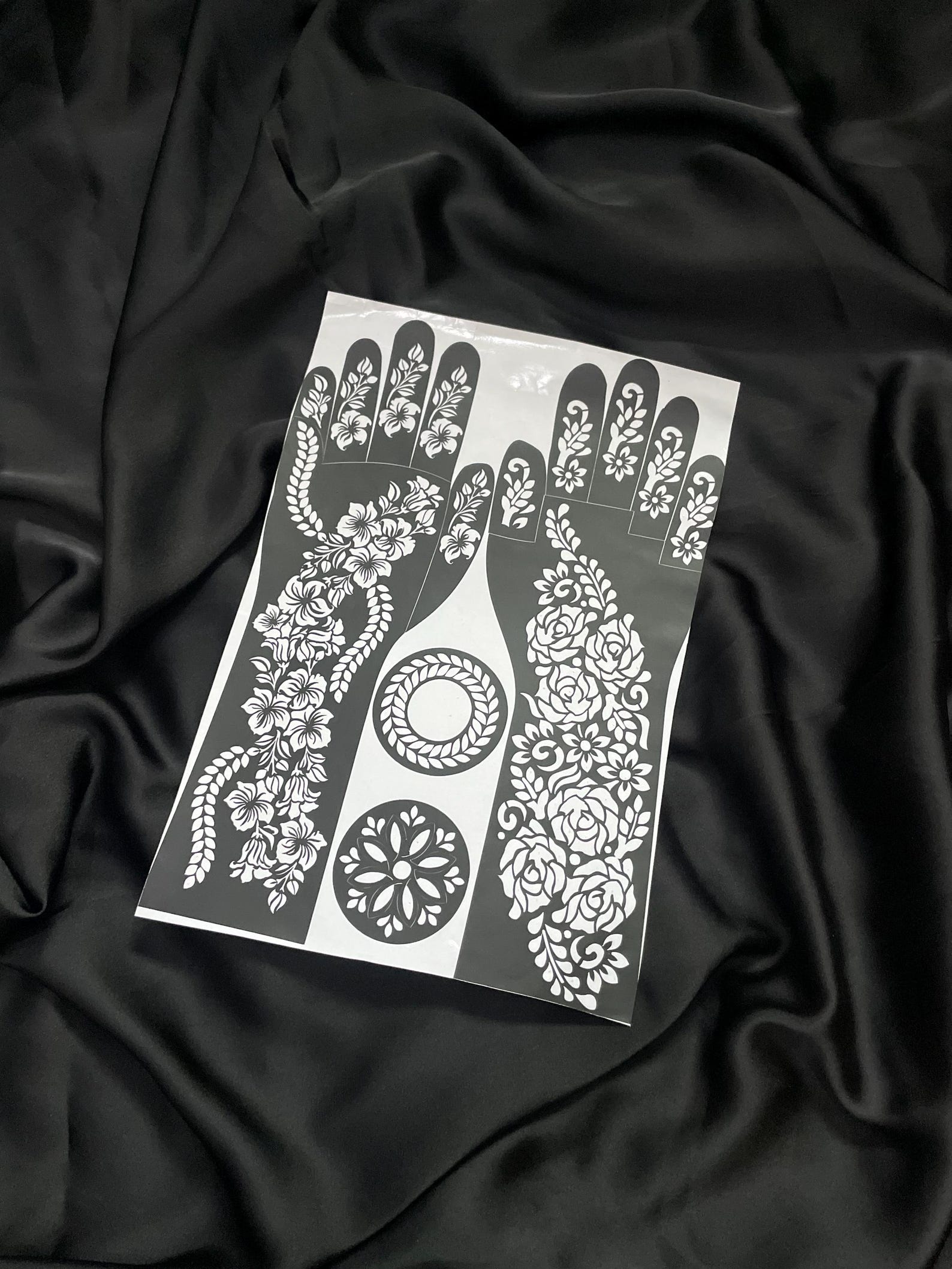 Henna Stencil: X2 Hands (mixed Design) - Etsy