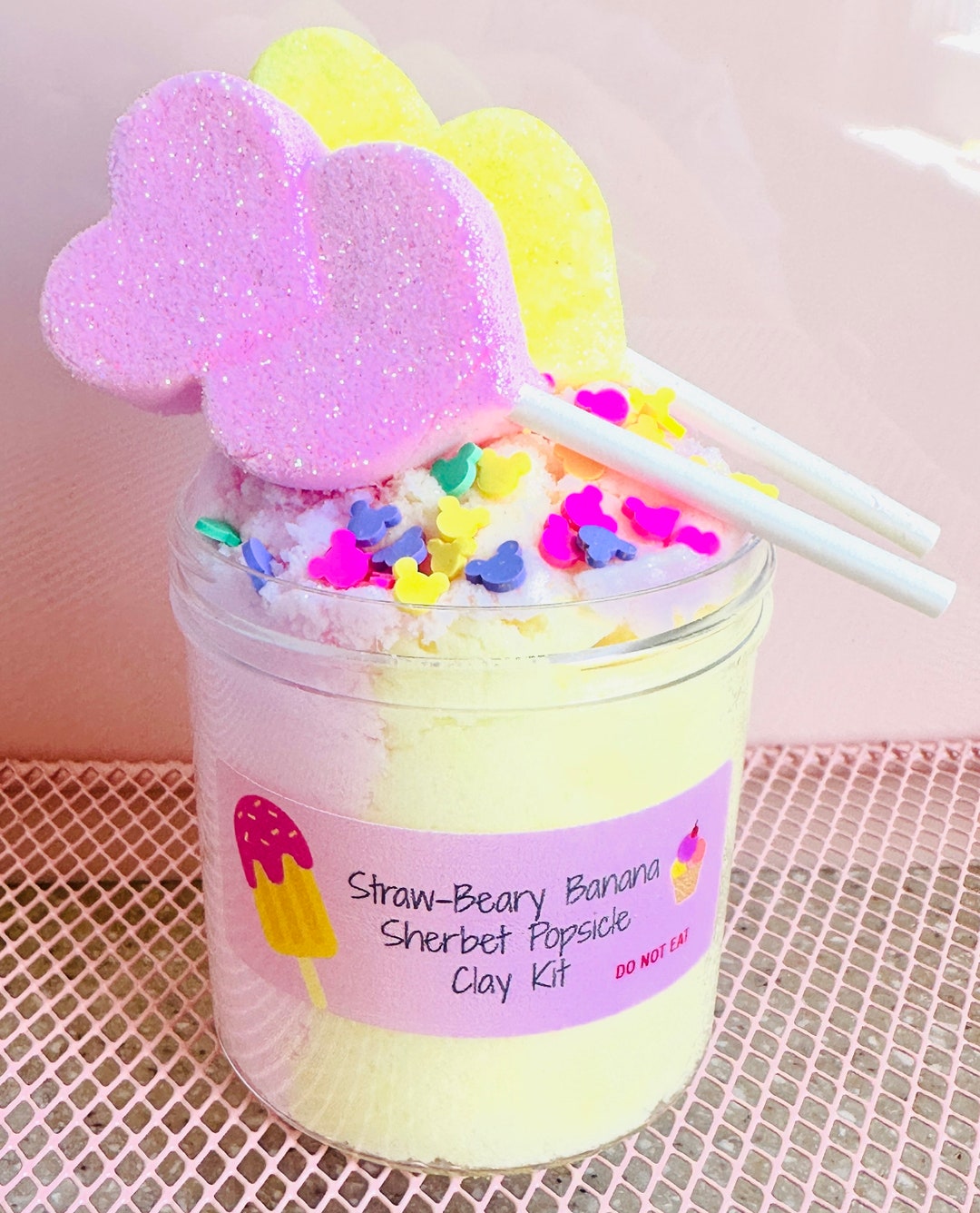 Straw-beary Banana Sherbet Popsicle Clay Kit - Etsy