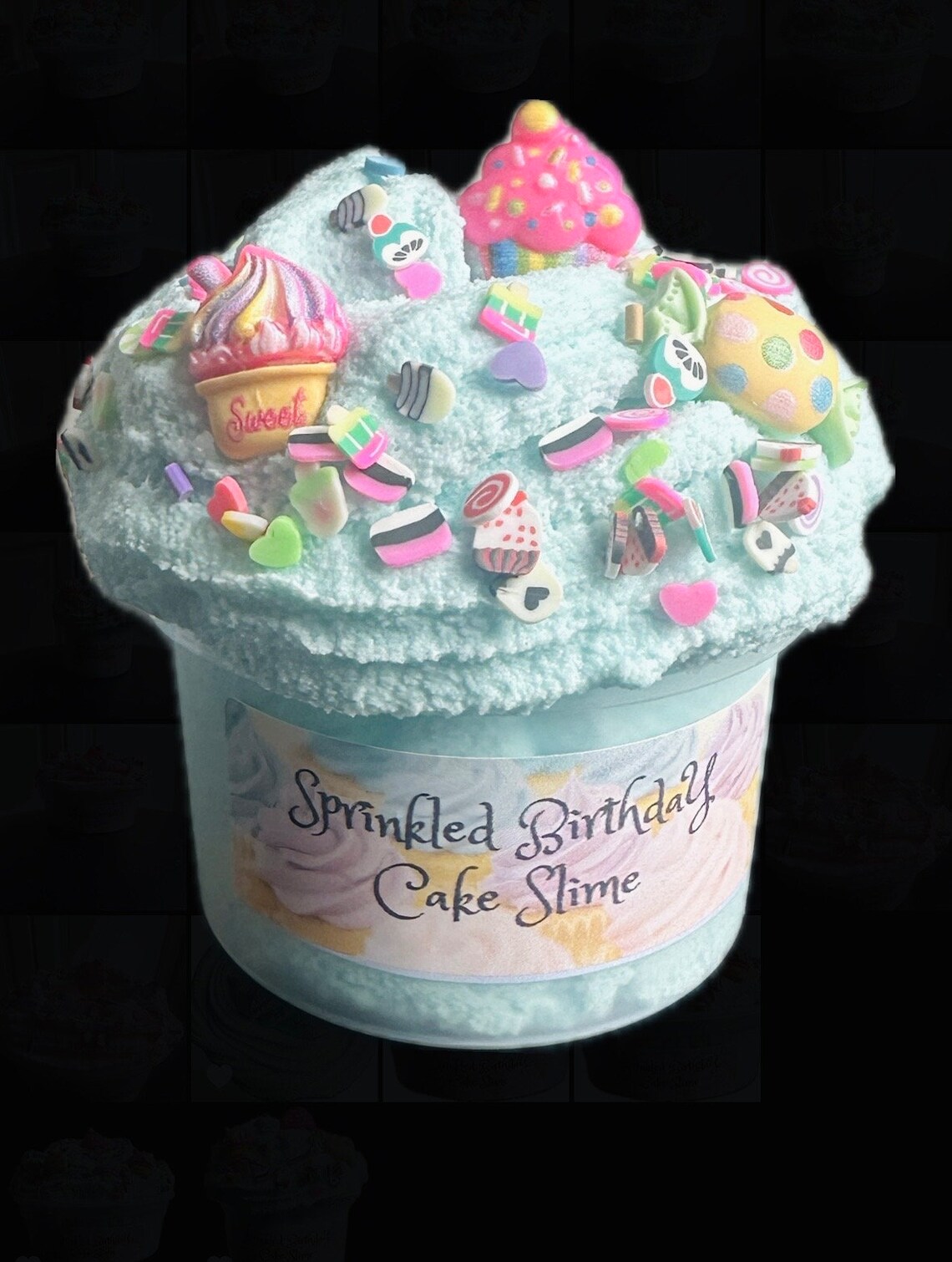 8 Oz. - Blue Sprinkled Birthday Cake Slime - Etsy